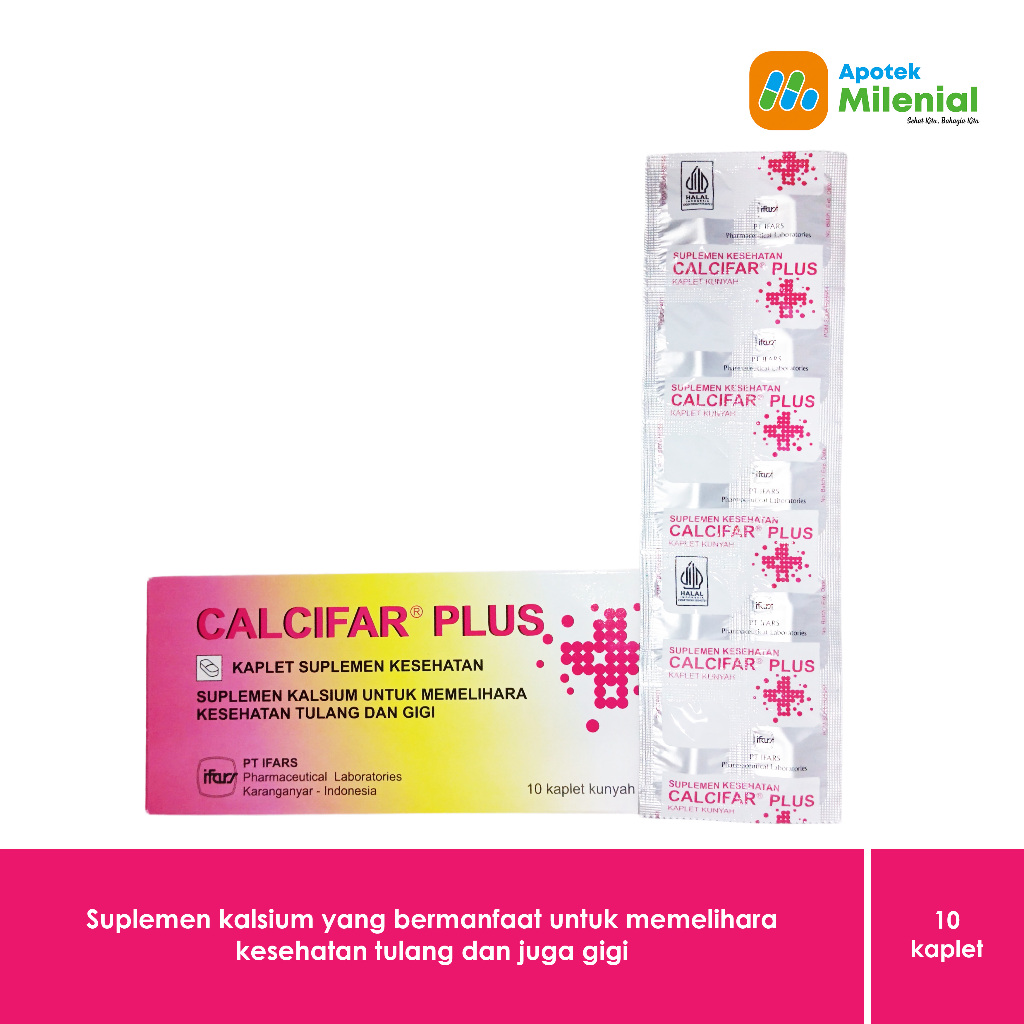 Jual Calcifar Plus Strip isi 10 Kaplet / Suplemen Kesehatan Tulang dan ...