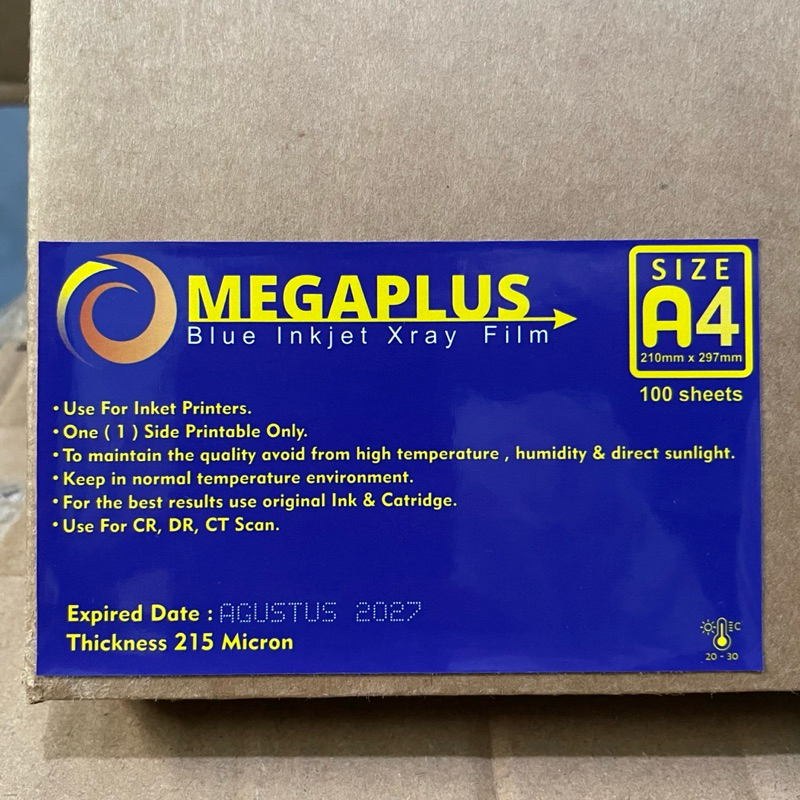Jual FILM XRAY INKJET A4 RADIOLOGI CR isi 100 pcs | OMEGAPLUS | Shopee ...
