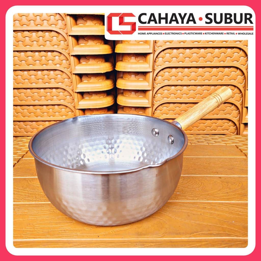 Jual Panci Susu Indomie GSF 20cm Gagang Kayu Stainless Steel Sauce Milk ...