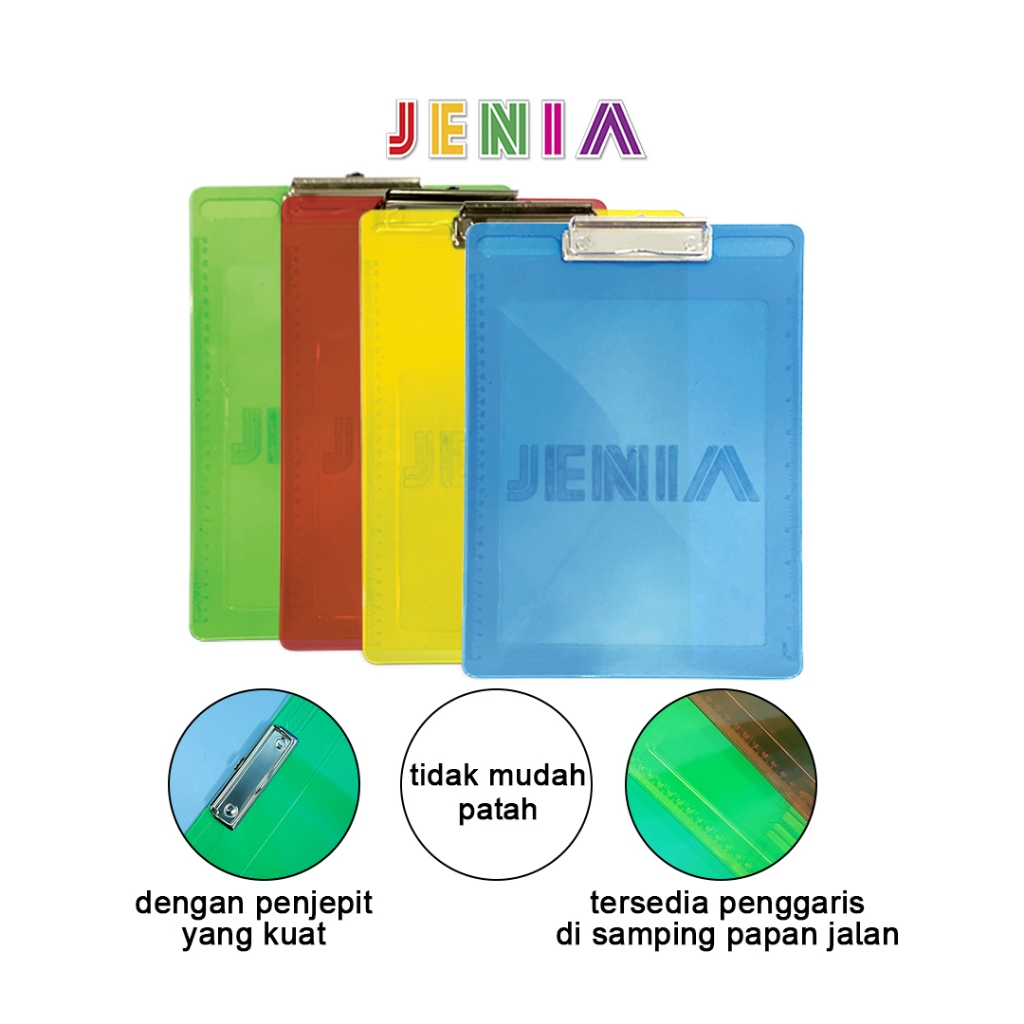Jual Papan Jalan Papan Ujian Plastik Clipboard Jenia | Shopee Indonesia