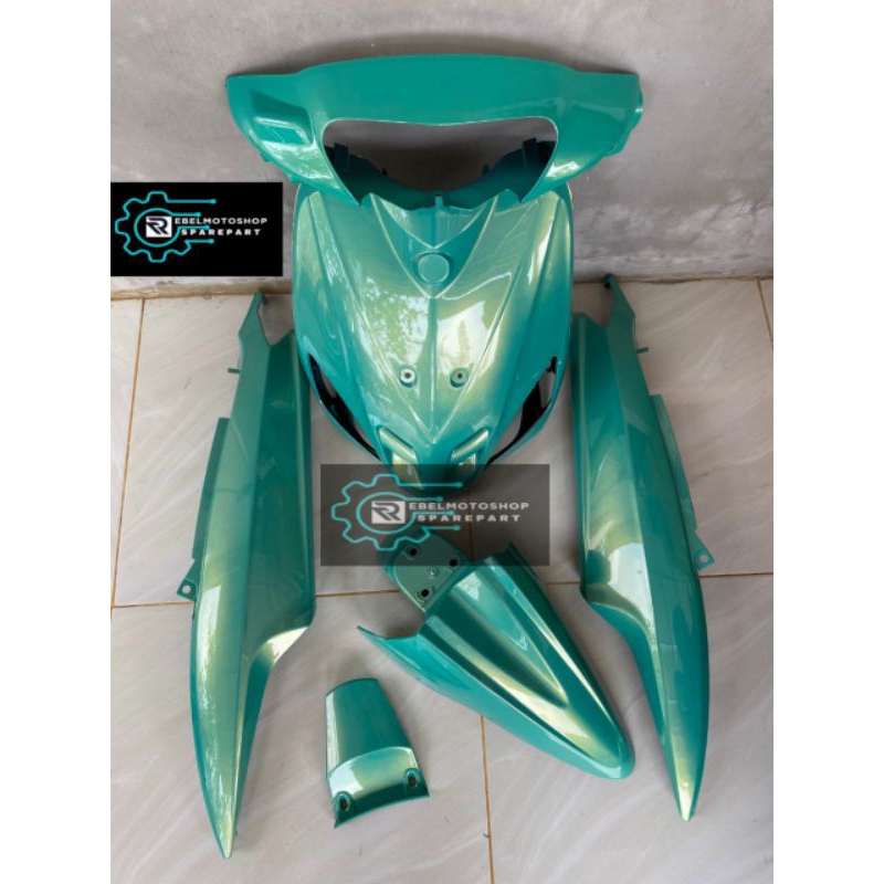 Jual Cover full body halus Yamaha mio Sporty warna aliens green ...