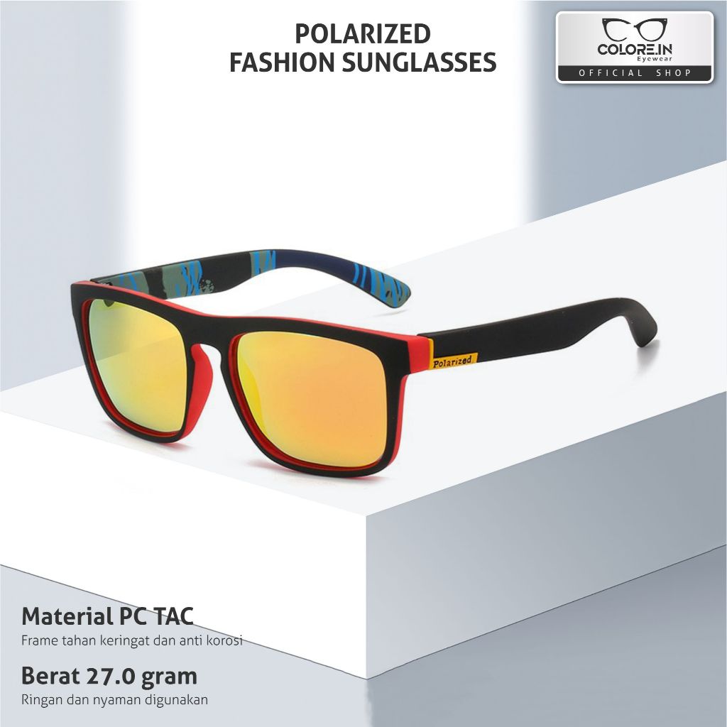 Jual Colore.in Kacamata Hitam Sunglasses Polarized UV400 Kotak Fashionable Pria Wanita PC/TR-90 ...