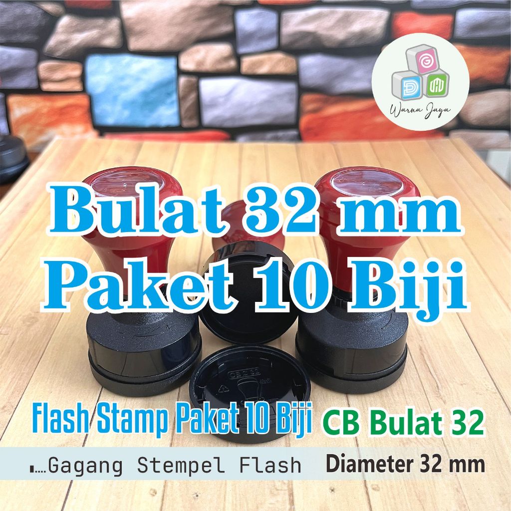 Jual Gagang Stempel Flash Bulat D 32 mm Paket 10 Biji / STEMPEL FLASH ...
