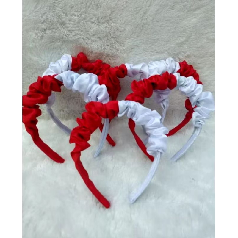Jual LUSINAN bando merah putih | bandana bando nagita merah putih ...