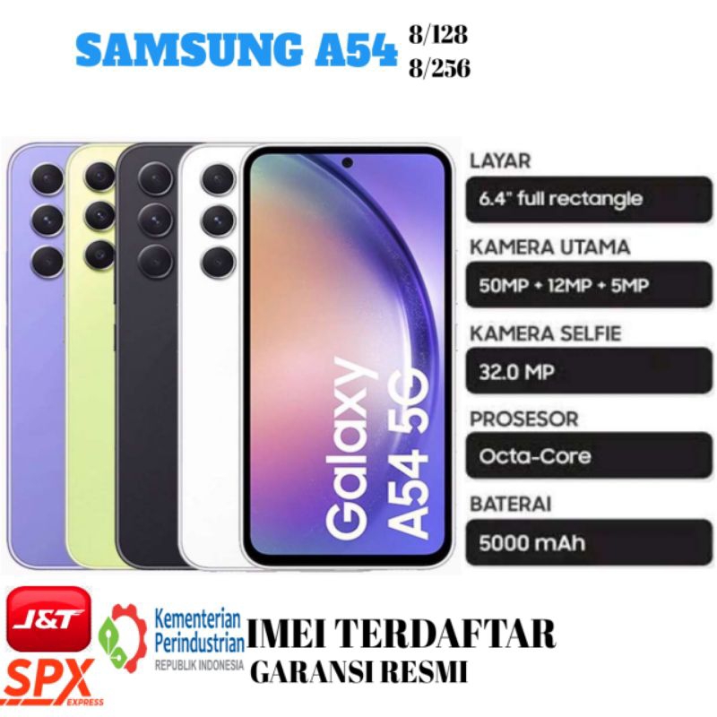 Jual SAMSUNG GALAXY A54 5G NEW RAM 8 INTERNAL 128/256 GARANSI RESMI ...
