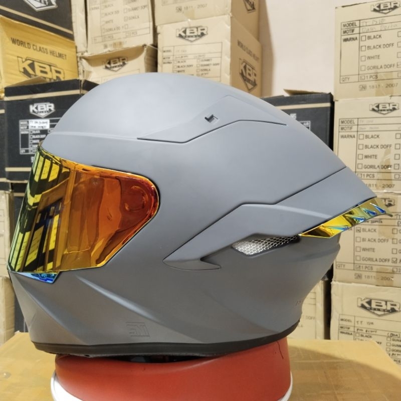 Jual HELM FULL FACE KBR TTC SOLID GORILLA DOFF (PAKET GANTENG) | Shopee ...