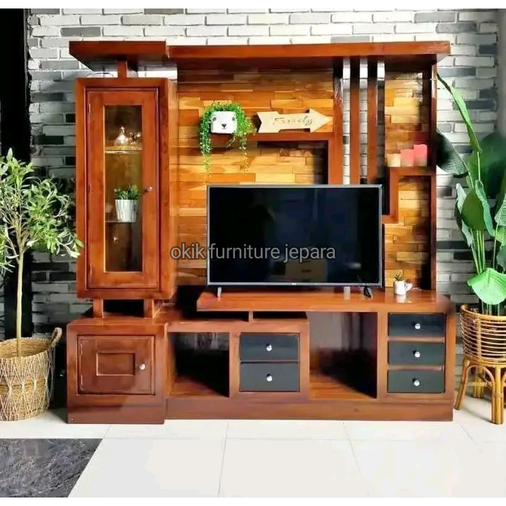 Jual bufet+tv+minimalis+partisi+penyekat+ruangan | Shopee Indonesia