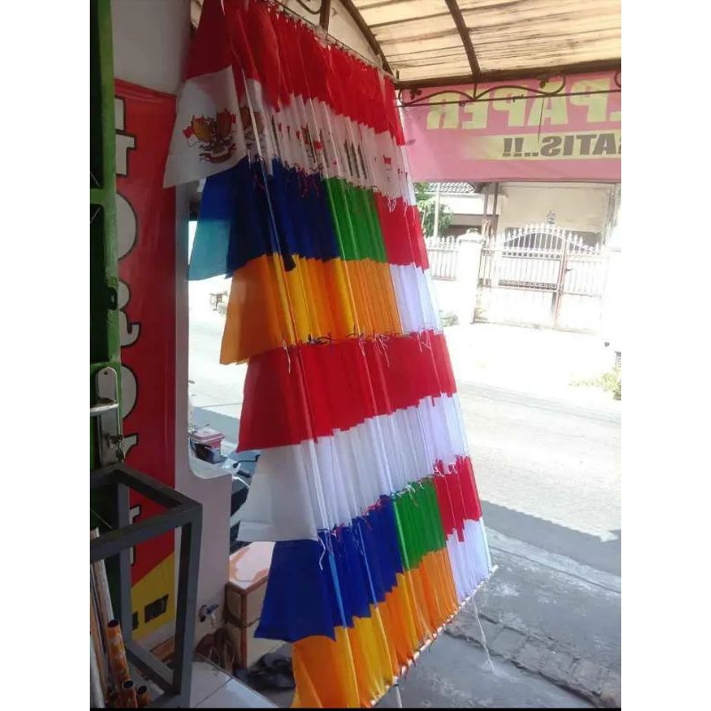 Jual BENDERA UMBUL UMBUL GARUDA BENDERA WARNA WARNI BENDERA HARI RAYA BENDERA GERGAJI | Shopee ...