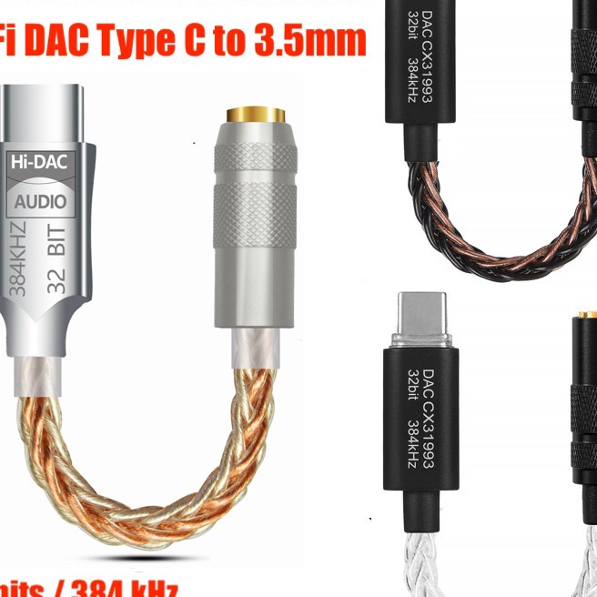 Jual Cepat Premium Enhanced Pro HiFi DAC Type C to Jack 35mm AUX Audio ...