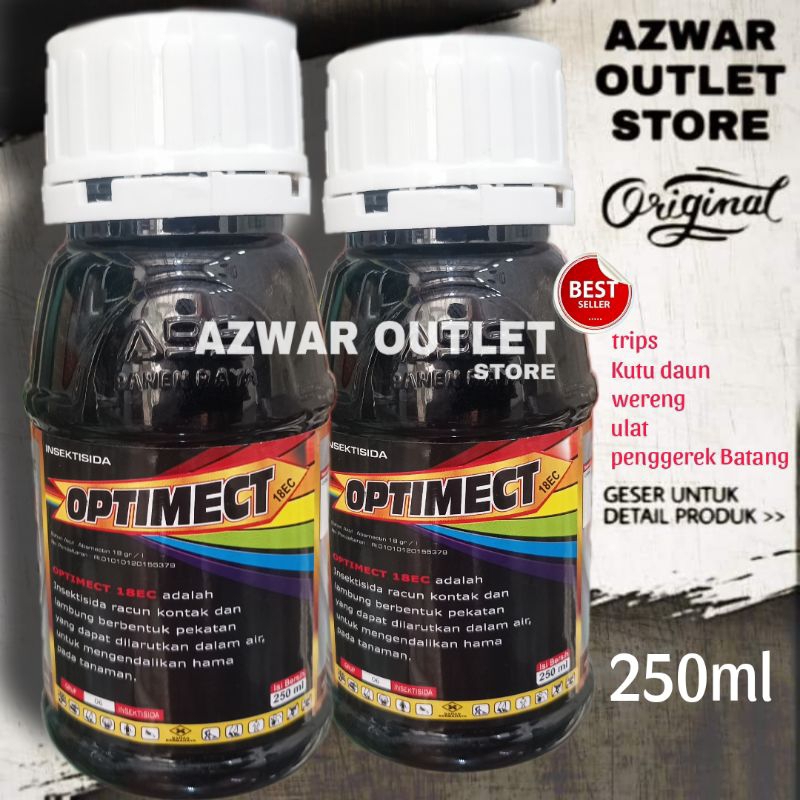Jual OPTIMEC 250ml insektisida racun hama trips, kutu daun, ulat untuk ...