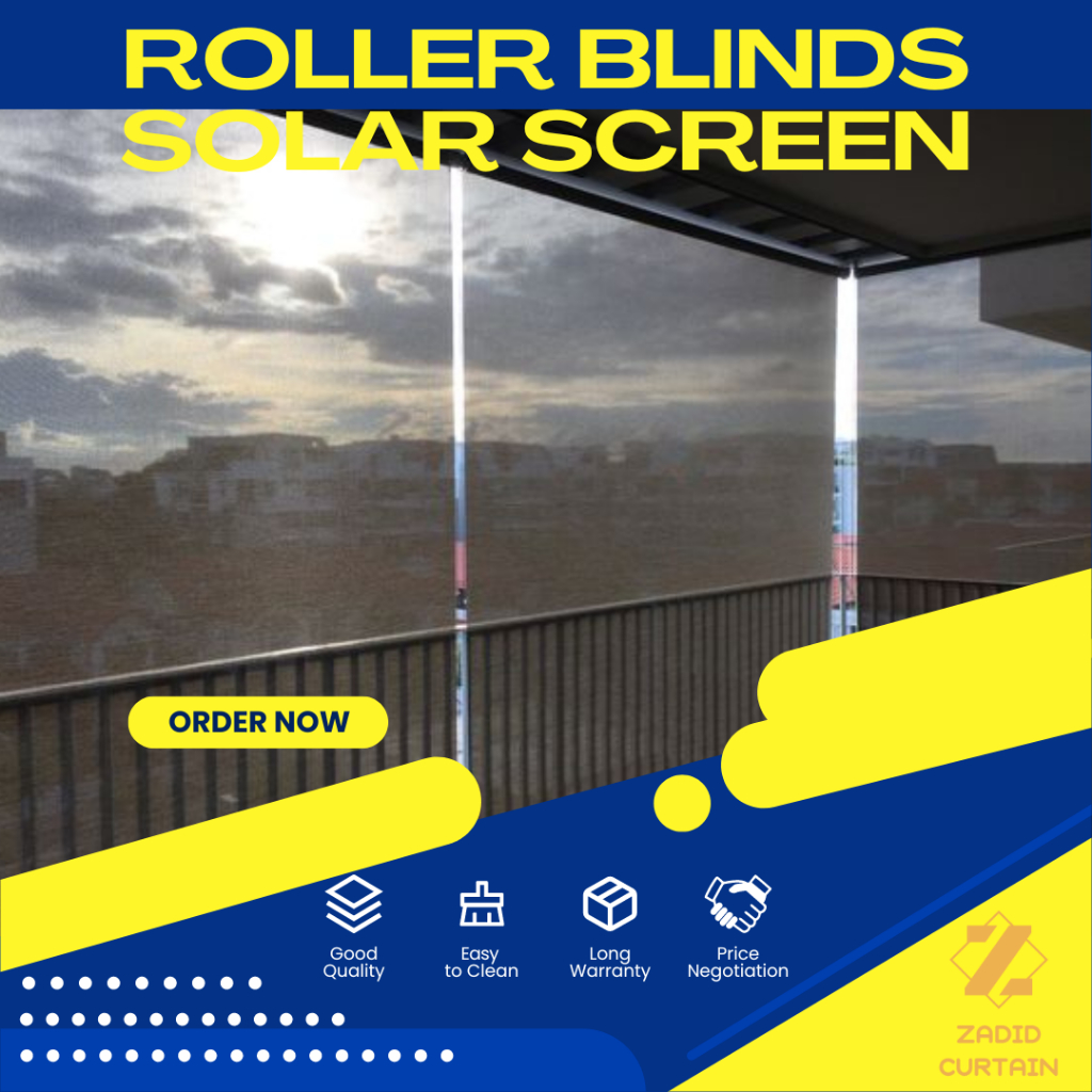 Jual Roller Blind Sunscreen/Solarscreen - Roller Blind Outdoor Tahan ...