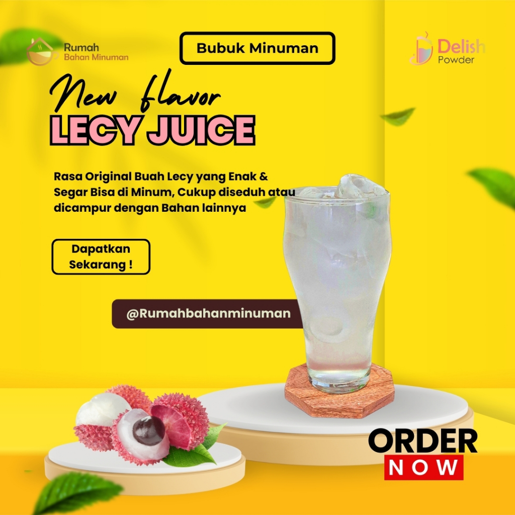 Jual Bubuk Minuman Varian Rasa Jus Buah Leci / Fruit Juice Lecy Powder ...