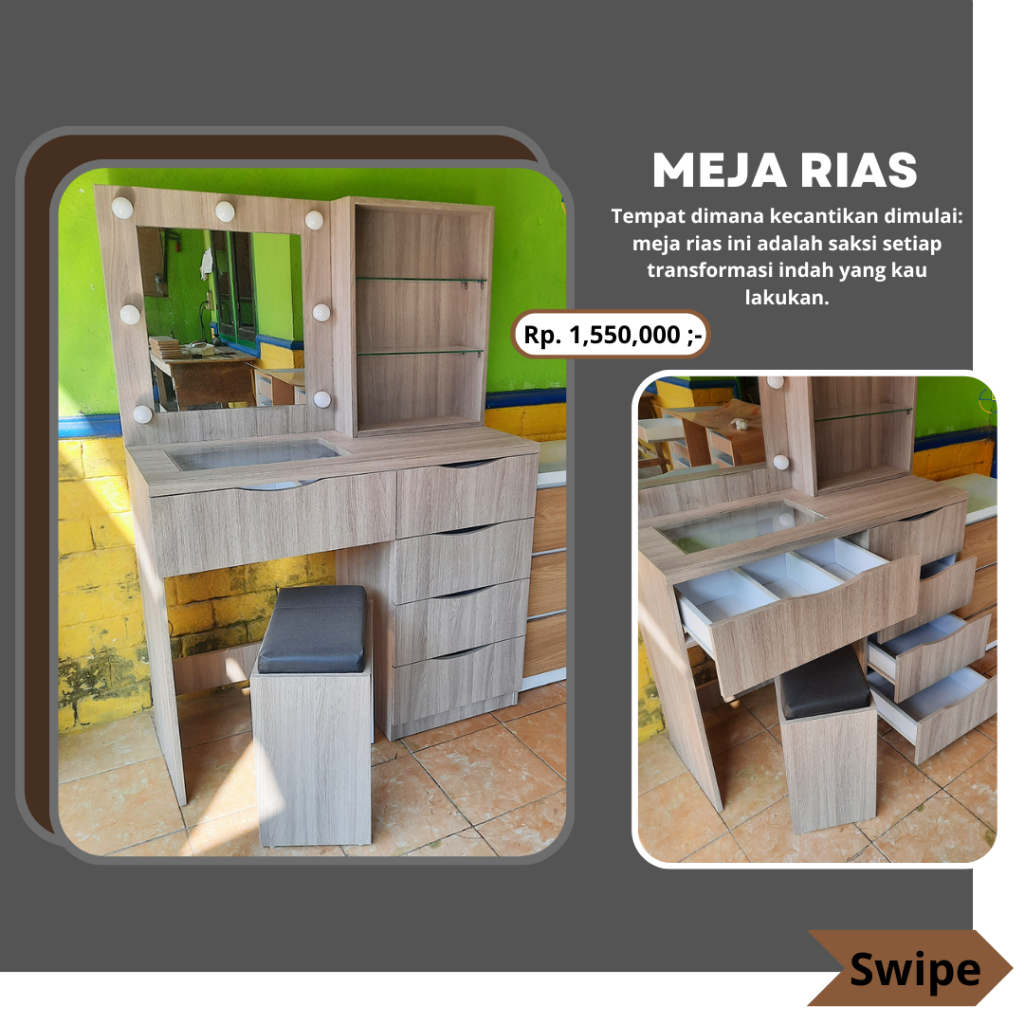 Jual Meja Rias Meja Rias Minimalis Lampu Meja Kosmetik Meja Rias Laci ...