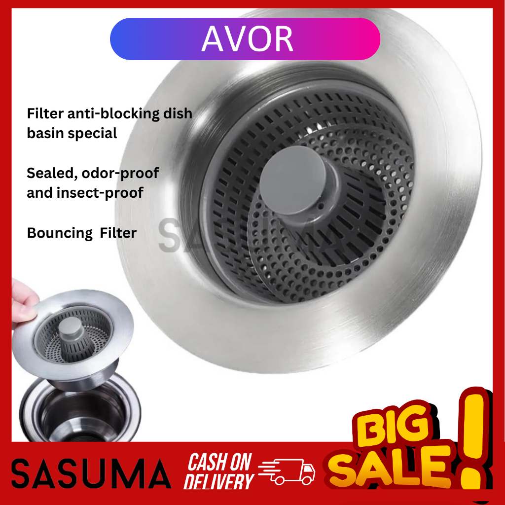 Jual SASUMA Afur Keranjang PVC Saringan Bak Cuci Piring Wastafel Sink ...
