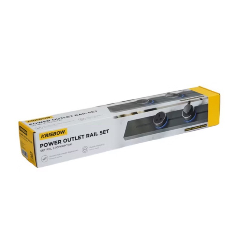 Jual Krisbow power outlet rail 50 Cm Set Stop Kontak Track Surface ...