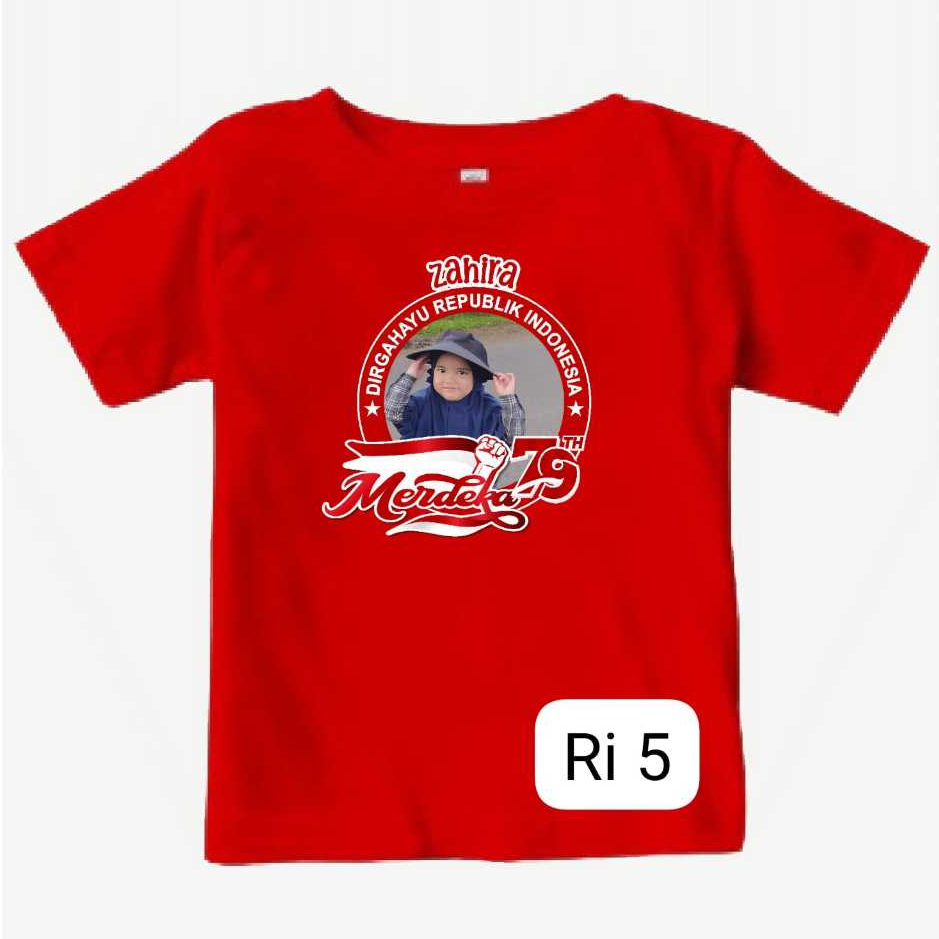 Jual Kaos Anak Hut Ri Ke 79 / Kaos Custom Anak Kemerdekaan / Kaos Anak 17 Agustusan 2024 / Kaos ...