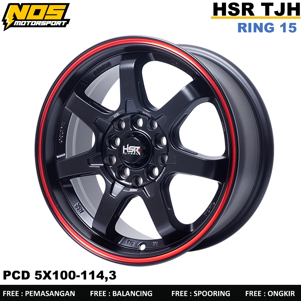 Jual Velg racing hsr tjh r15 lubang baut 5 palang 7 lebar 6,5 cocok ...