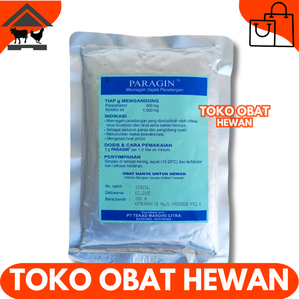 Jual PARAGIN 100 GRAM - Obat Anti Peradangan Mencegah Peradangan Hewan ...