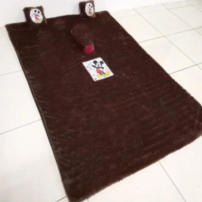 Jual KASUR KARPET KARAKTER MIKEY MOUSE COKELAT | Shopee Indonesia