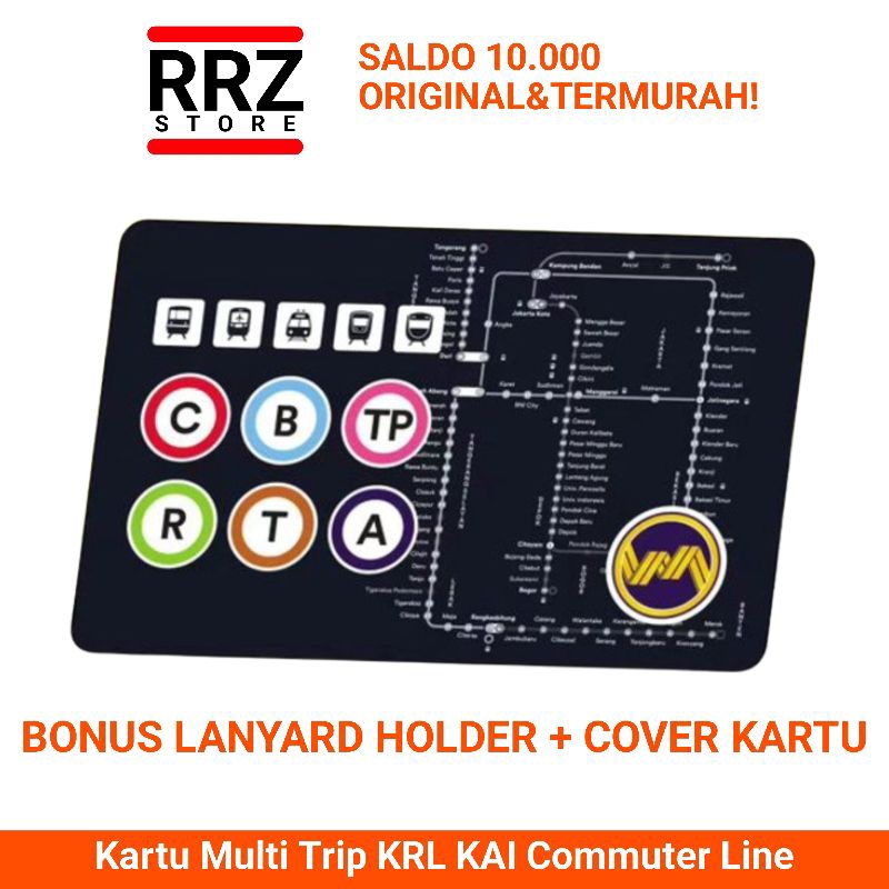 Jual Kartu Multi Trip KRL KAI Commuter Line Edisi Network Map Peta Rute ...