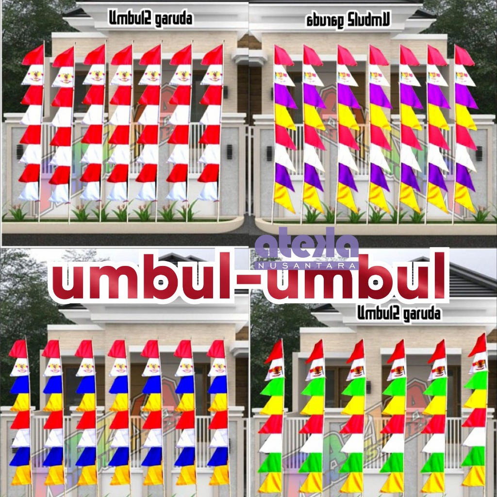 Jual Umbul-umbul 17 agustus - umbul umbul warna warni garuda indonesia umbul bendera | Shopee ...
