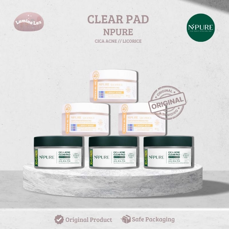 Jual [READY STOCK] ISI 40 PADS - NPURE Cica Acne Clear Pad Gentle ...