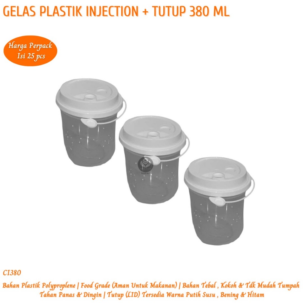 Jual Cup Injection 380 Ml Thinwall Cup Injection 12 Oz Plus Tutup (Isi ...