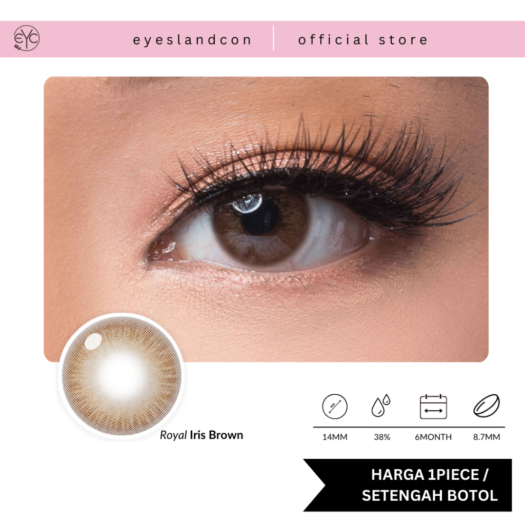 Jual Eyeslandcon - Softlens Royal Iris Brown ( 1PCS / 1BOTOL / 1MATA ...