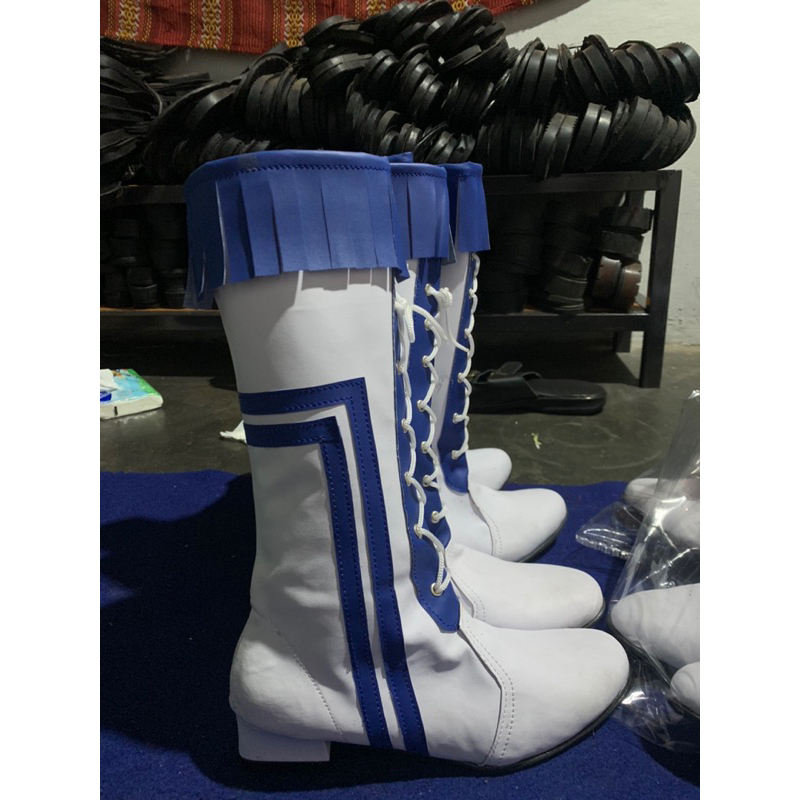Jual SEPATU MAYORET PUTIH BIRU TALI | SEPATU CUSTOM | SEPATU BOOTH ...