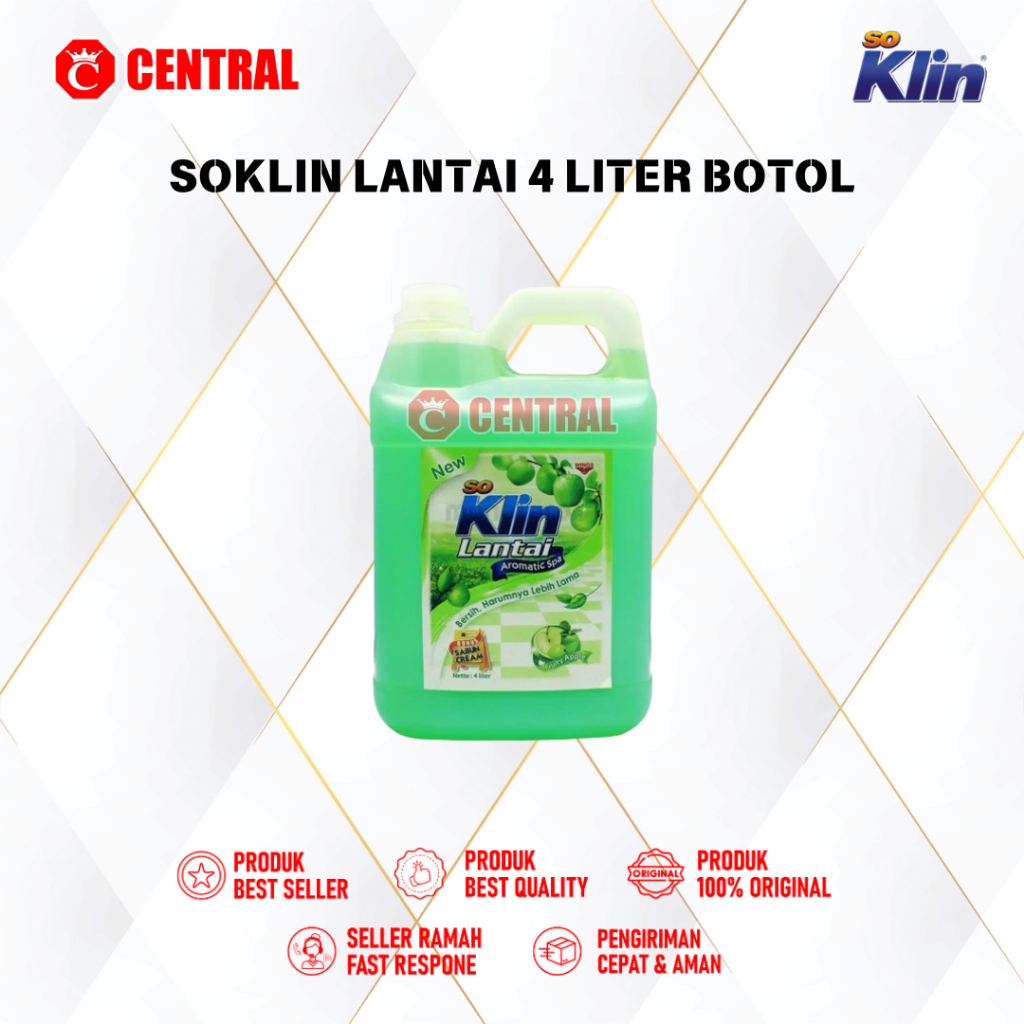 Jual SO KLIN SOKLIN LANTAI 4 LITER BOTOL / Centralbandung | Shopee ...