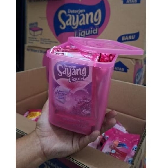 Jual DETERJEN SAYANG LIQUID NETTO 45 ML PAKETAN (24PCS + TOPLES CANTIK ...