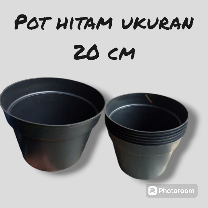 Jual pot hitam ukuran 20cm (khusus instan sameday) | Shopee Indonesia