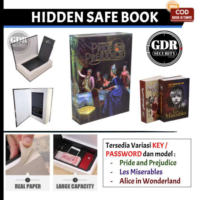 Jual Brankas Buku / Hidden Safe Book - Key or Password / Safe Box Novel ...