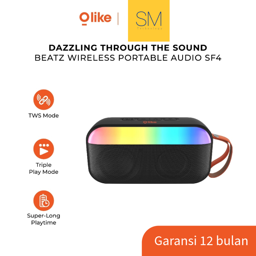 Jual OLIKE SF4 SPEAKER BLUETOOTH PORTABLE STEREO TWS WIRELESS SPEAKER ...
