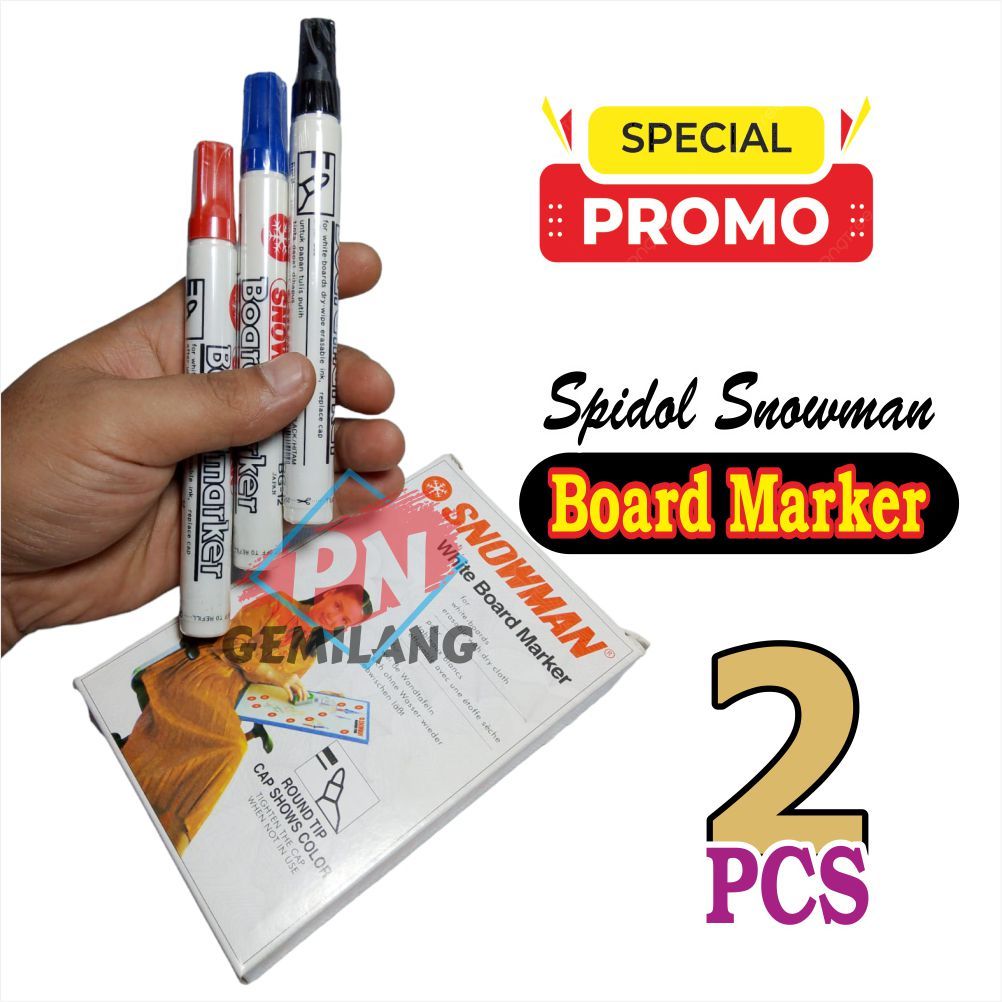 Jual Spidol Snowman Whiteboard / Whiteboard Marker Snowman SPIDOL BG-12 ...