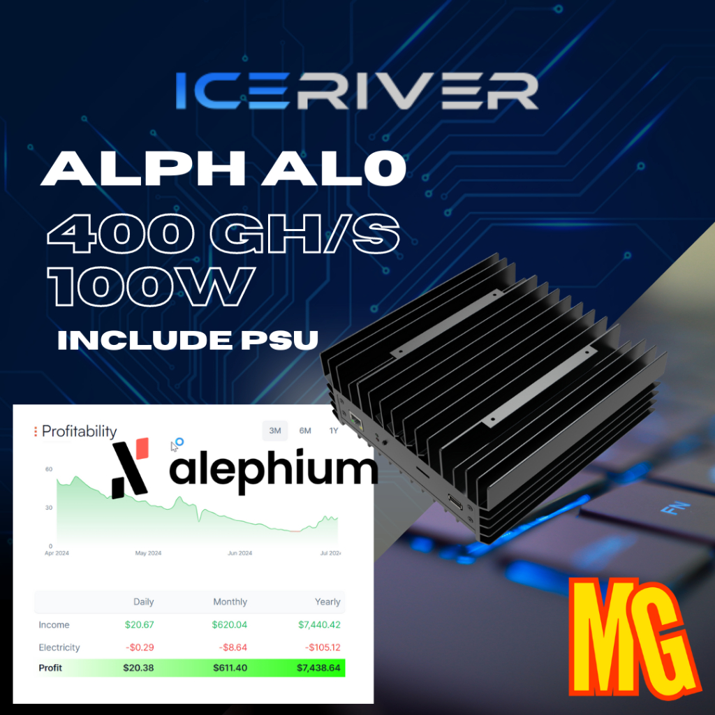 Jual Iceriver ALPH AL0 Ultra 400GH/S 100W Alephium Miner ALPH Mining ... Jual Iceriver ALPH AL0 Ultra 400GH/S 100W Alephium Miner ALPH Mining ...