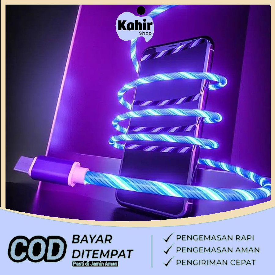 Jual Kabel Charger - Kabel Data LED For Type C Fast Charging | Shopee ...