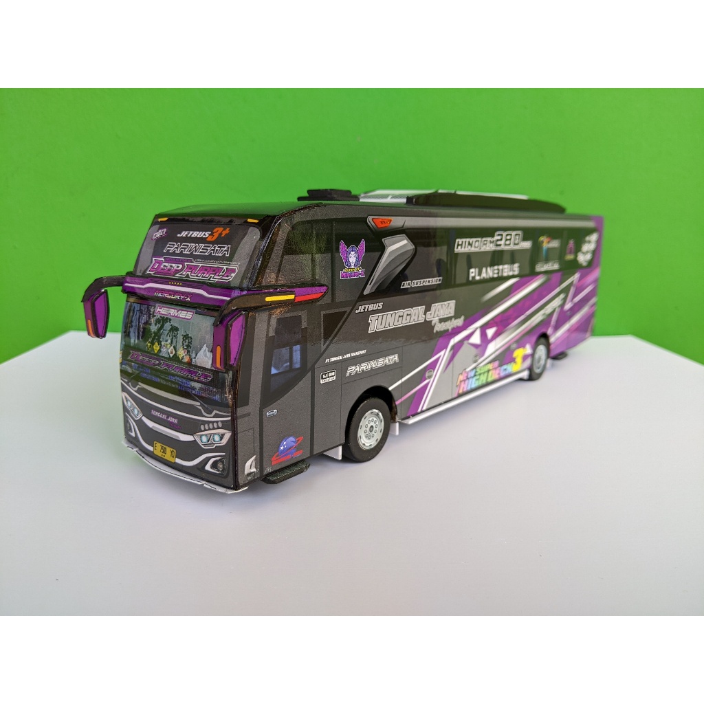 Jual Miniatur Bus DEEP PURPLE JB3 Tunggal Jaya papercraft set hadiah ...