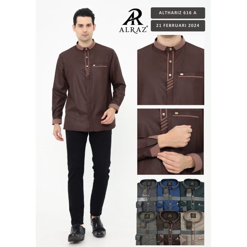 Jual BAJU KOKO ALRAZ ALTHARIZ 616A LENGAN PANJANG | Shopee Indonesia