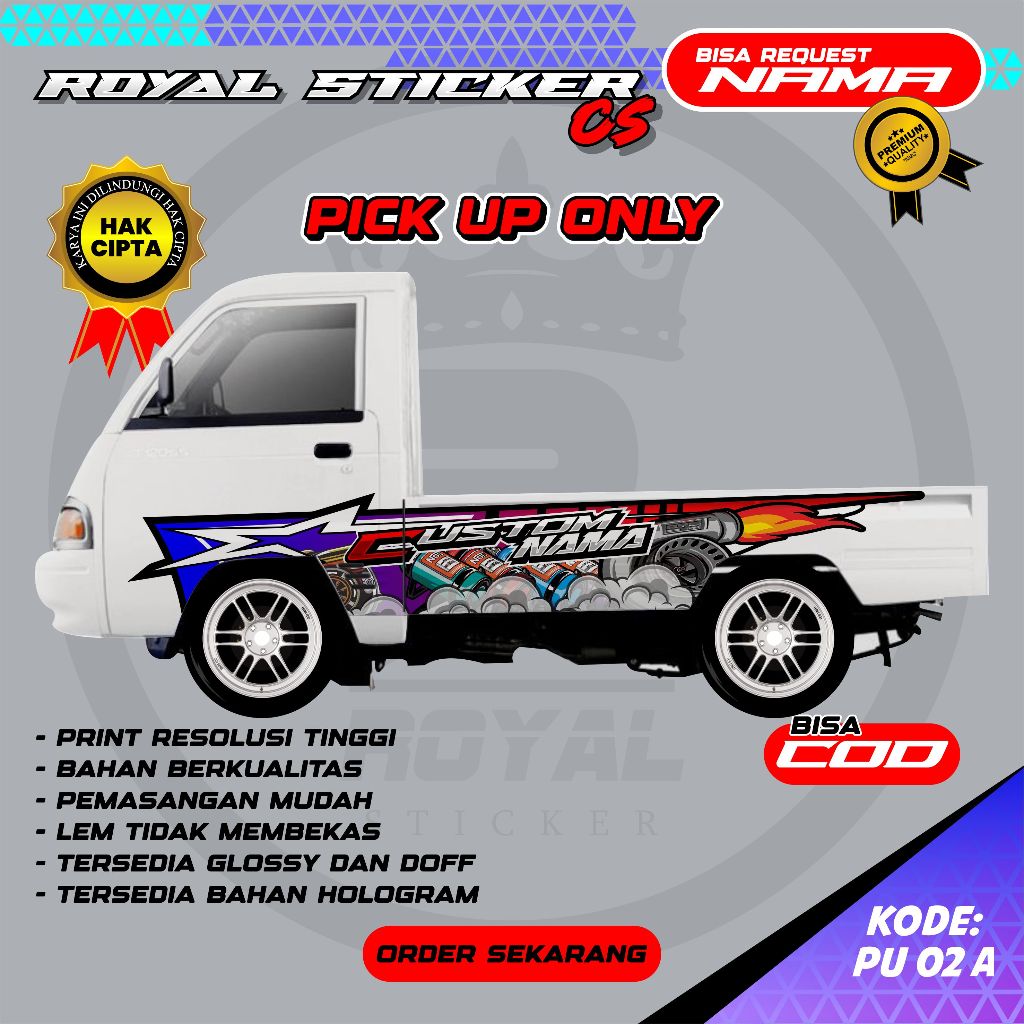 Jual STICKER DECALL PICK UP KEKINIAN CARRY GRANDMAX L300 - DECALL ...