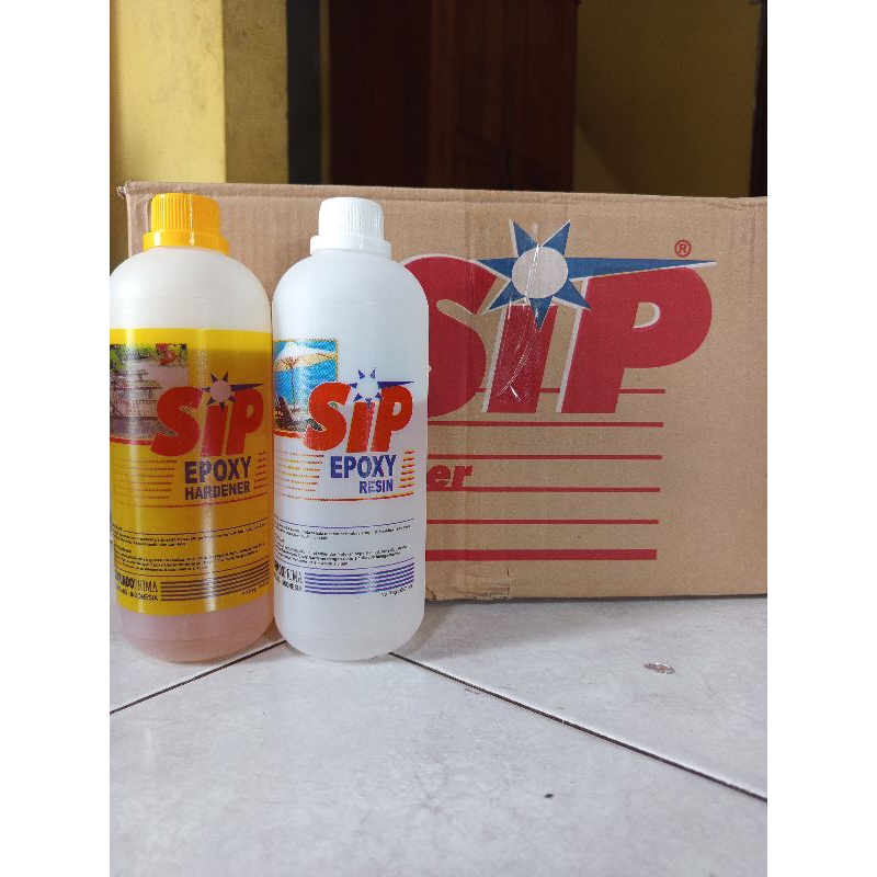 Jual Lem Poxy Sip Besar 1kg 1 Dus 10 set Resin Hardiner | Shopee Indonesia
