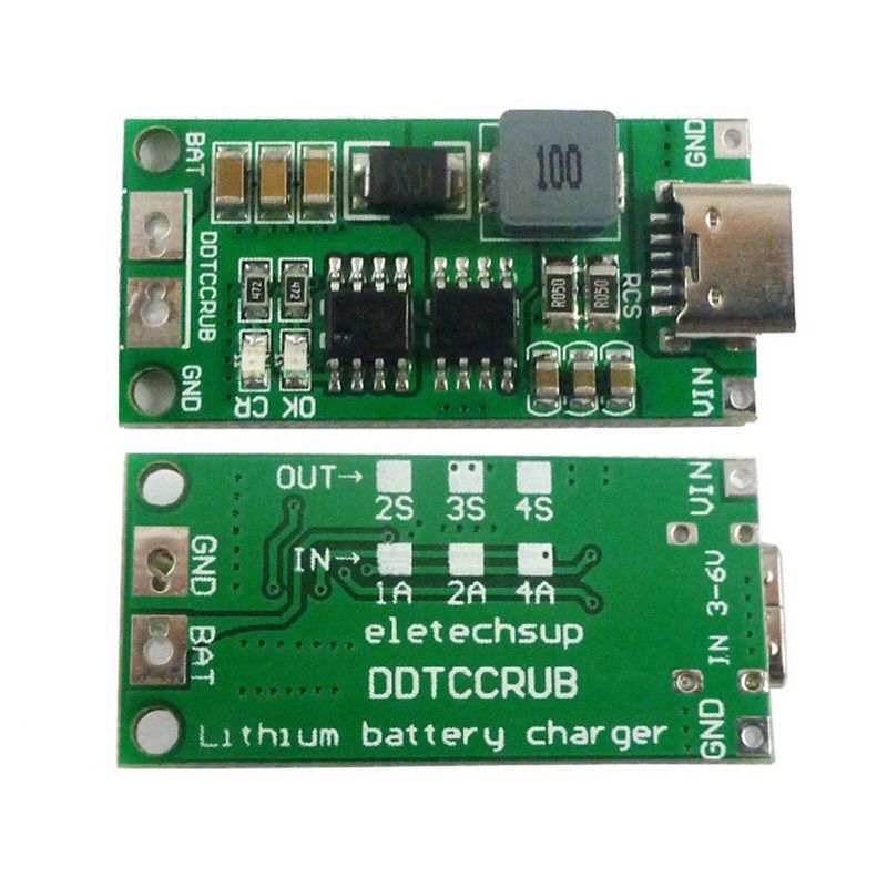 Jual Modul Charger 2S 3S 4S Lithium Lipo Liion 3-6V USB tipe C | Shopee ...