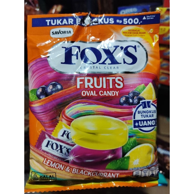 Jual Permen Fox's Fruits Oval Candy ( 1 Bungkus isi 50 Butir ) | Shopee ...