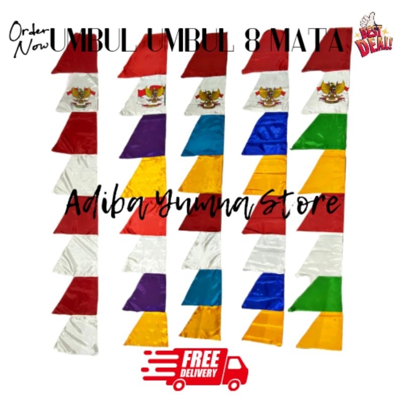 Jual Bendera murah 1kodi isi 20pcs umbul umbul merah putih lambang garuda | Shopee Indonesia