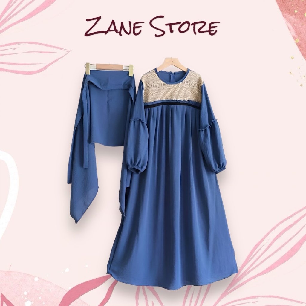 Jual DAWIYAH DRESS KIDS 6-14 TAHUN FREE HIJAB BAHAN CRINKLE AIRFLOW ...