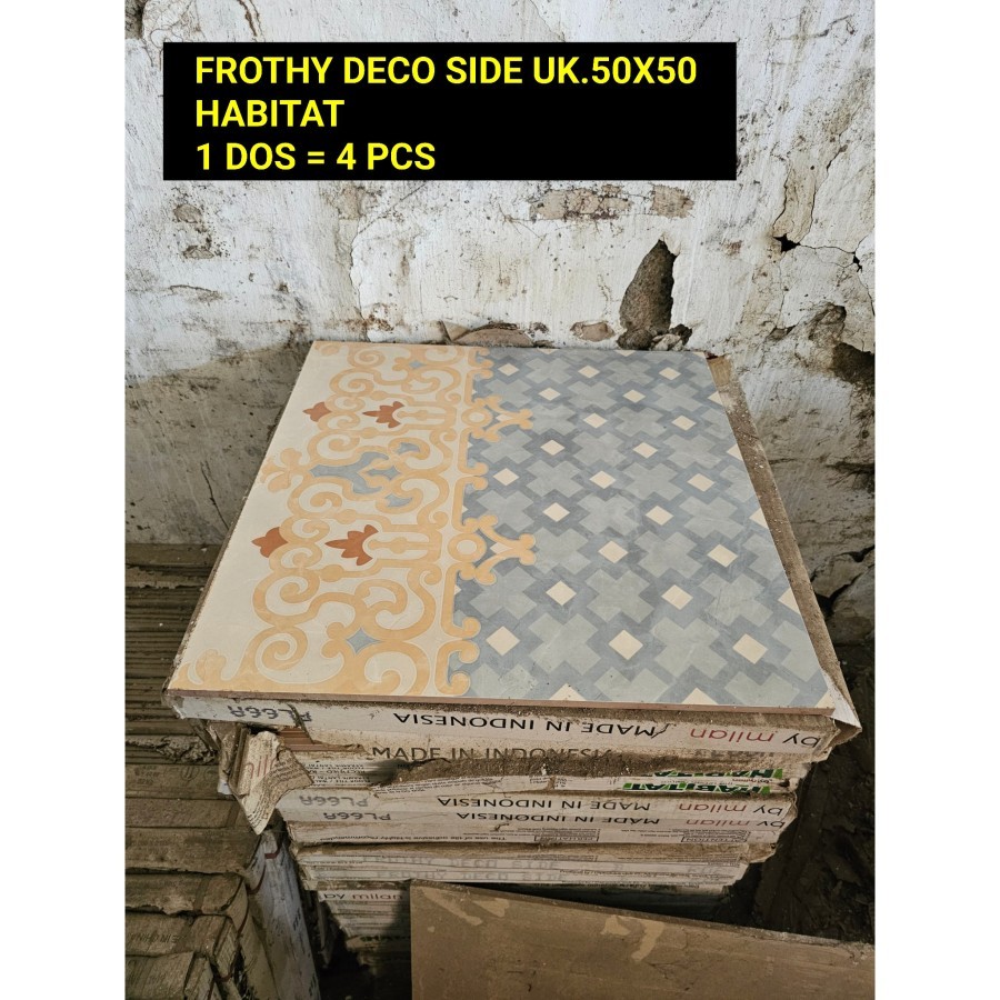 Jual FROTHY DECO SIDE UK.50X50 MATT HABITAT KERAMIK LANTAI BATIK ...