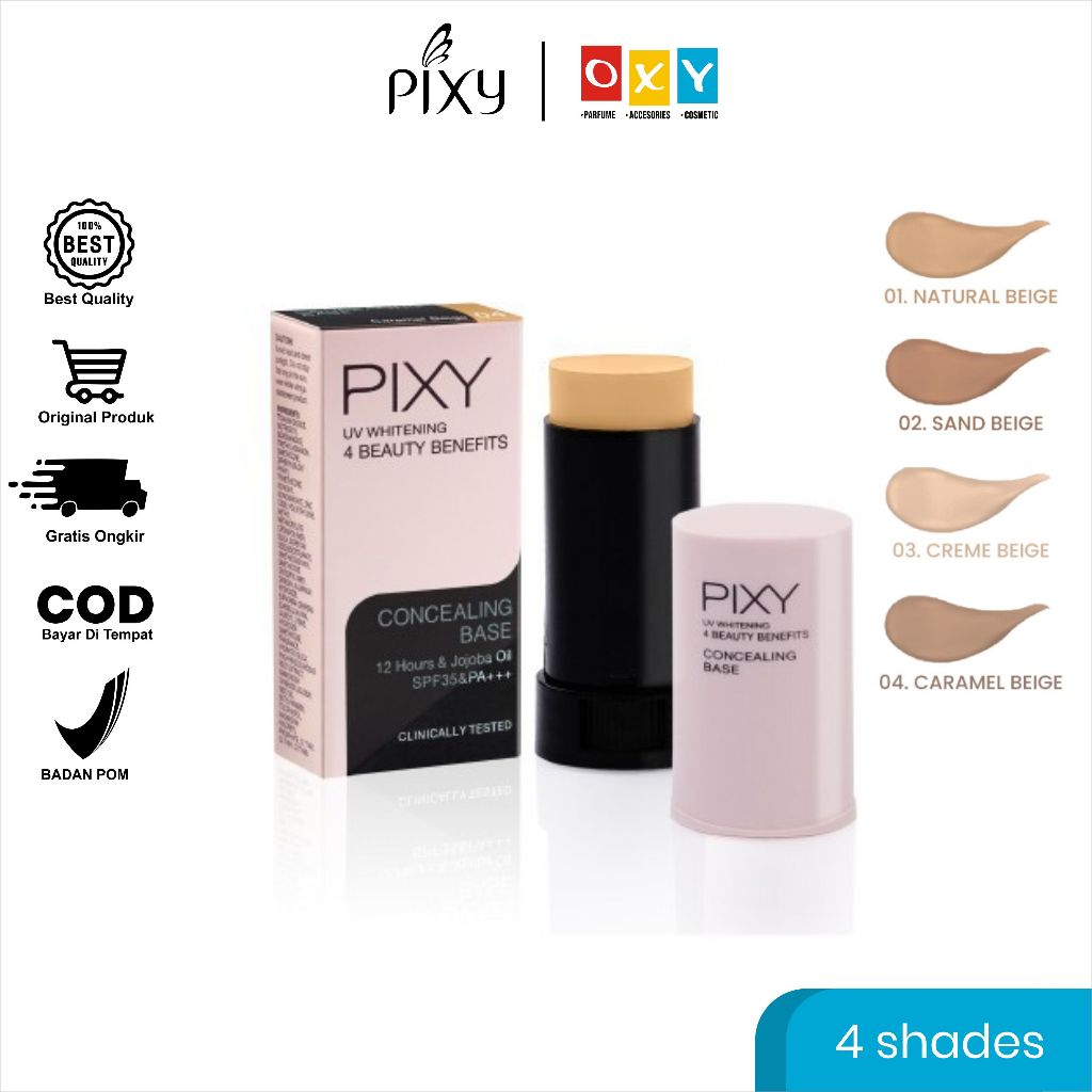 Jual OXY PARFUME - Pixy Concealing Base 9gr UV Whitening 4 Beauty ...
