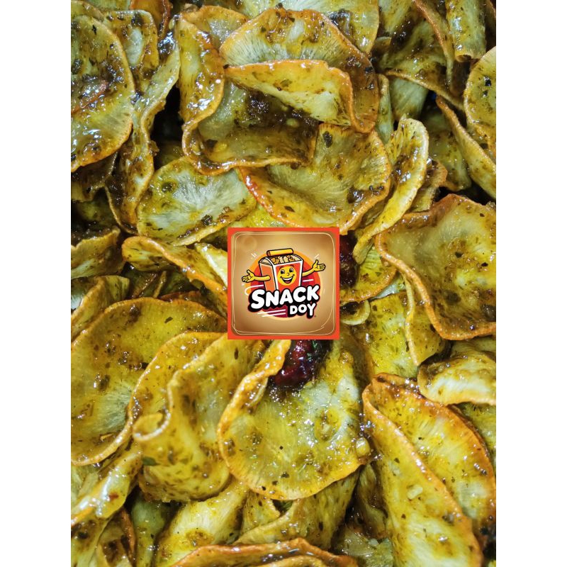 Jual 1kg Keripik Singkong Bumbu Rujak Sambel ijo Daun Jeruk (Rasanya ...