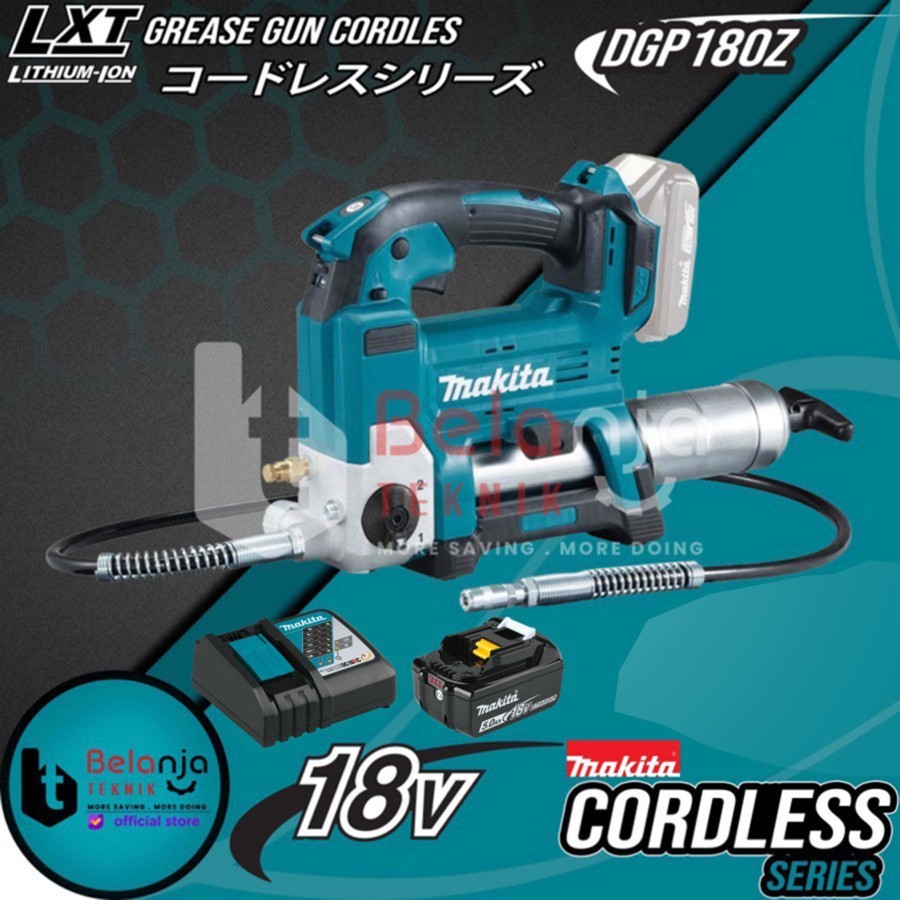 Jual Makita Grease Gun Cordless DGP180Z Mesin Pompa Gemuk Baterai Set ...