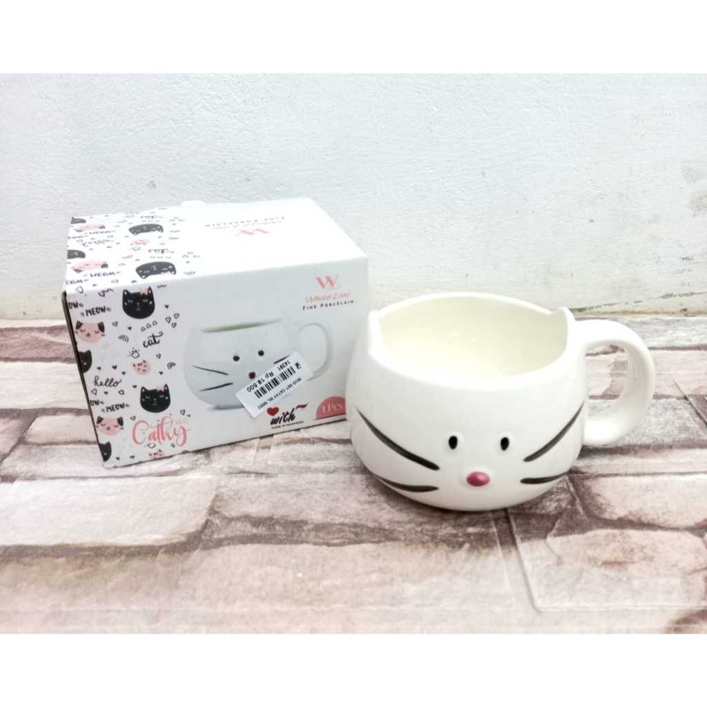Jual Mug Set Cathy WL M003 | Mug / Gelas Kucing Keramik | Shopee Indonesia